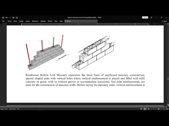 Reinforced Masonry Wall Design Example Reinforced Concrete Precast
