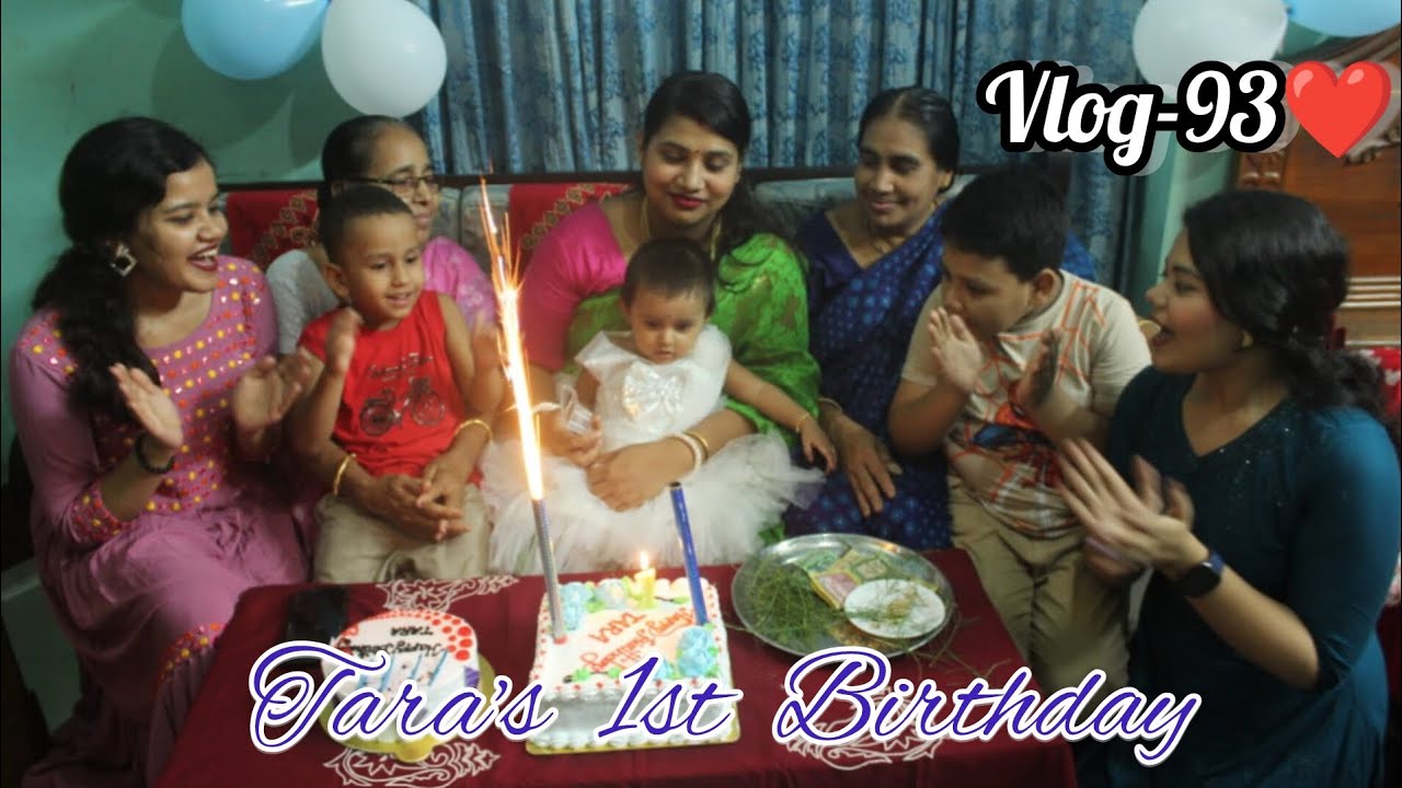 Vlog-93 ️| Tara's 1st Birthday Celebration | Saha Squad - YouTube