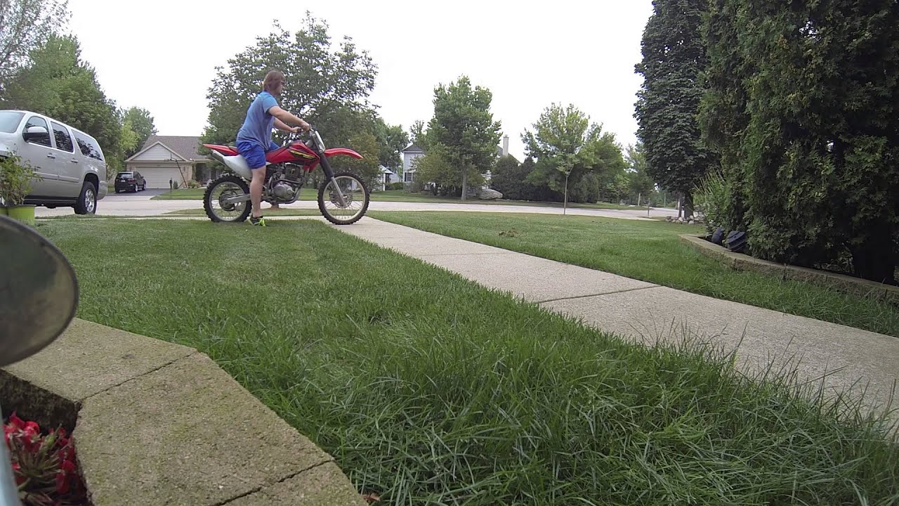 Stupid Kid On Motorcycle (Wipe Out) - YouTube