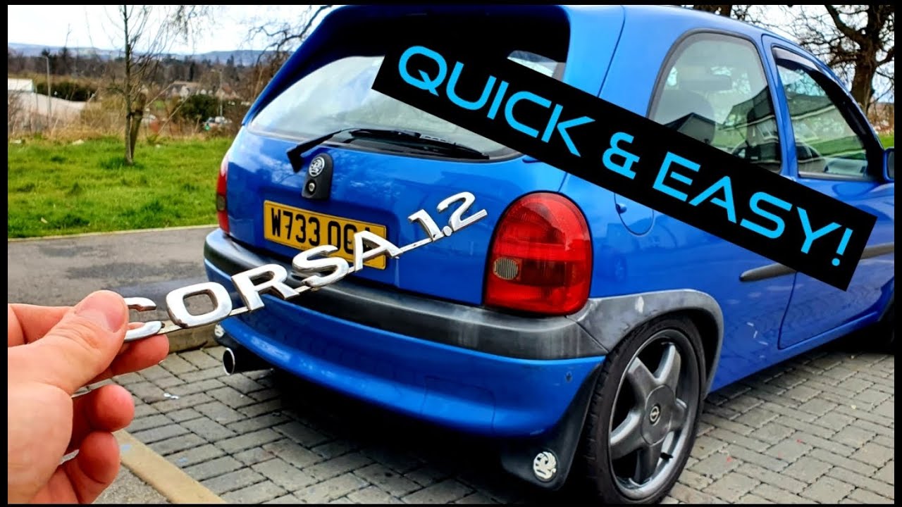 Debadging The Corsa B C20LET | How To Debadge Your Car! - YouTube