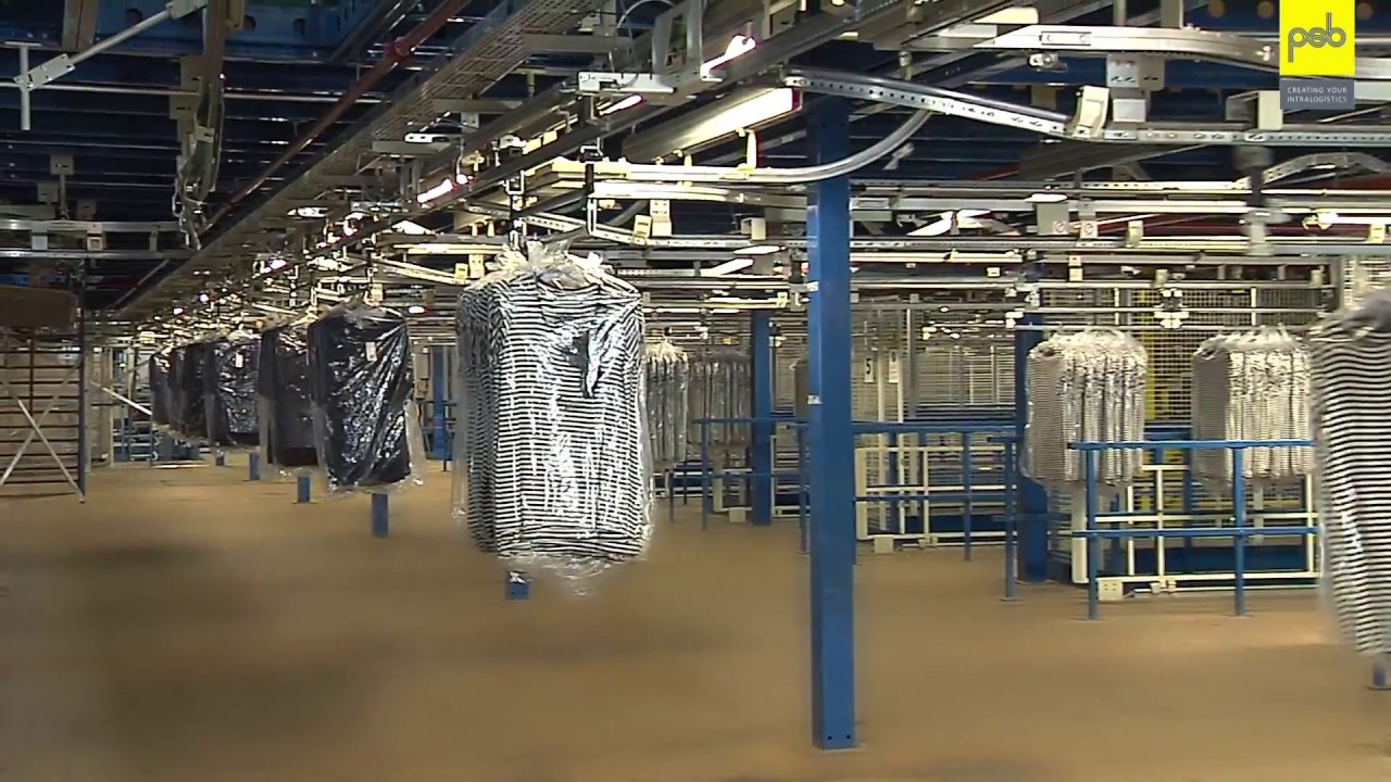 Automated system solution for hanging items distribution - YouTube