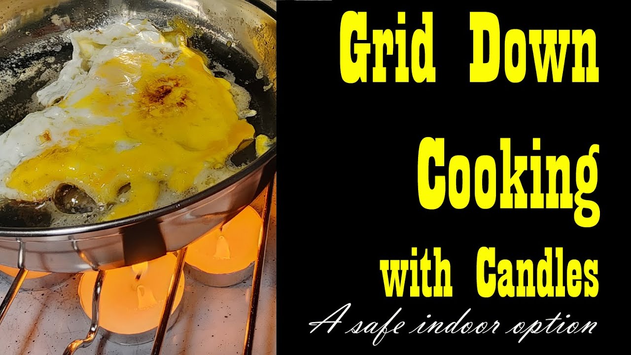 Grid Down Cooking indoors with Candles ~ Preparedness - YouTube