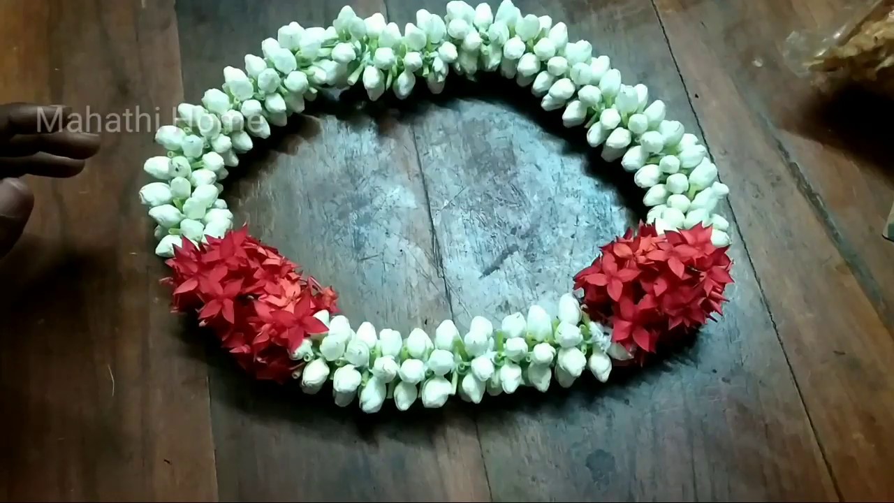 How to tie Idli poo,Malli poo garland tips for beginners /இட்லி பூ ...