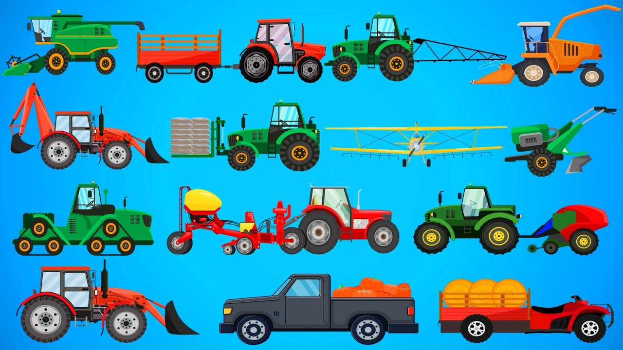 Farm Vehicles and their Names|Agricultural Vehicles|Harvester|Tractor ...
