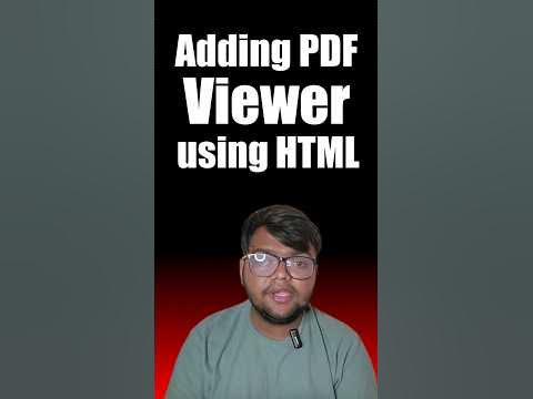 how to embed pdf viewer in website using HTML #html #pdf #website #webpage #coding - YouTube