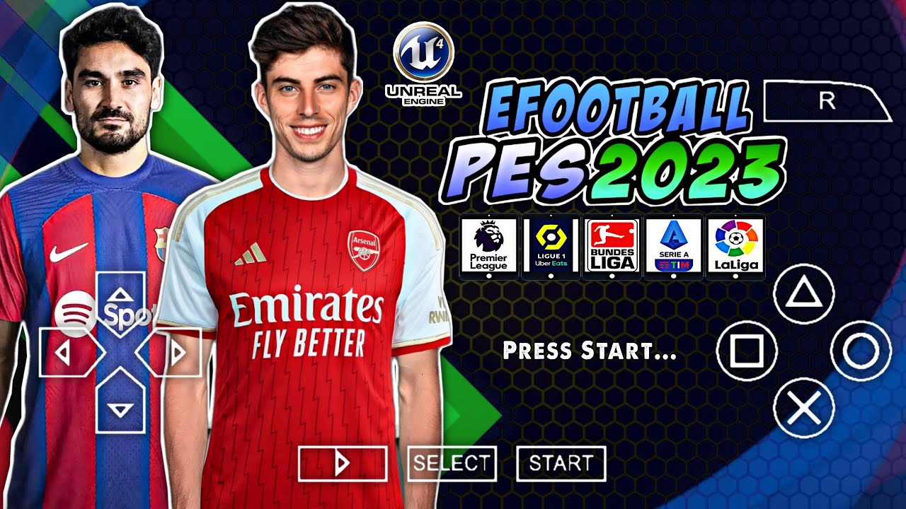 eFootball PES 2023 PPSSPP Offline Com Europeu ATUALIZADO + Gráficos HD ...