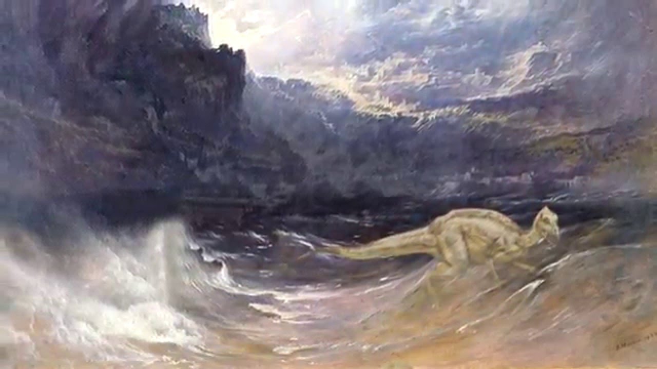 Frantic dinosaur footprints point to the flood - YouTube