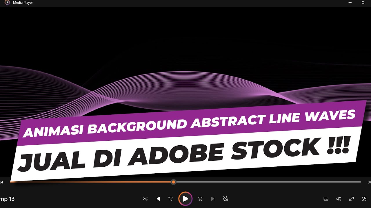 ANIMASI BACKGROUND LINE WAVES, JUAL DI ADOBE STOCK !!! - YouTube