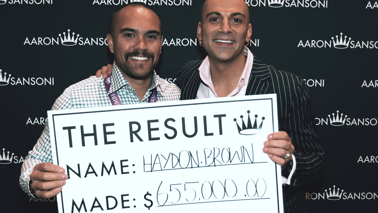 $650,000 generated in just 12 months of knowing Aaron - Aaron Sansoni ...