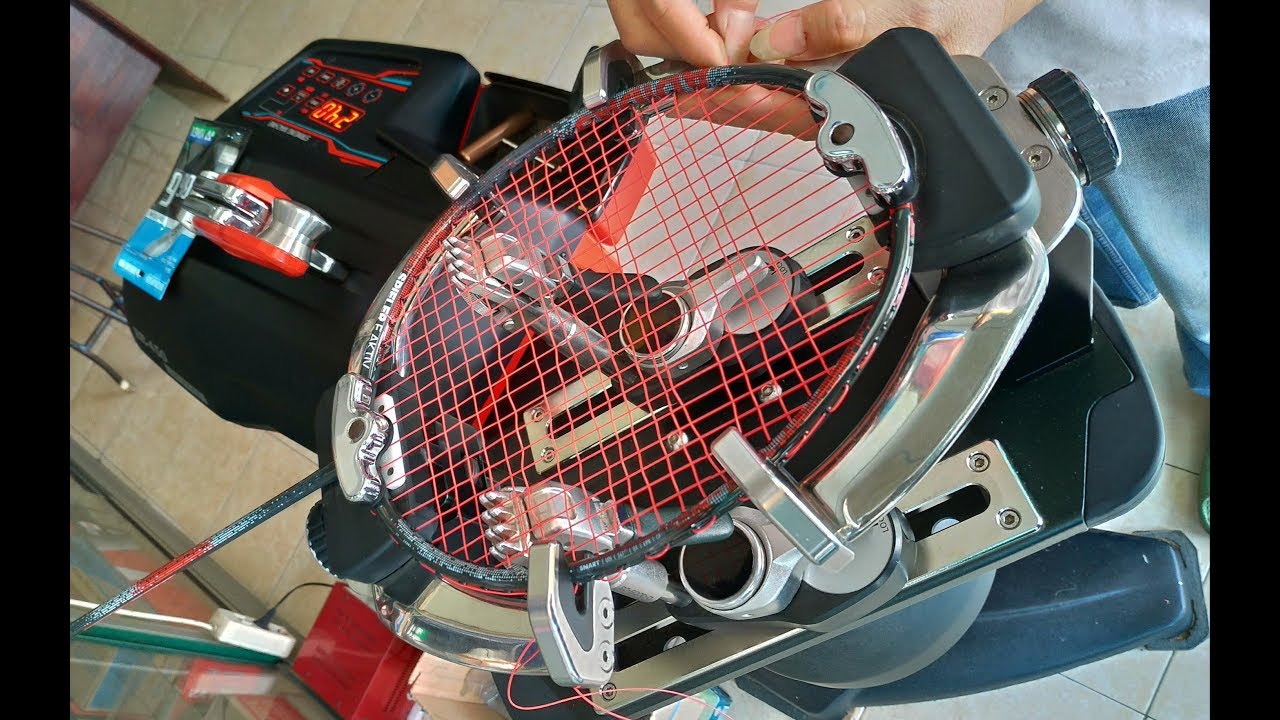 Pasang Senar Stringing Machine Digital Flypower Raket Adidas - YouTube