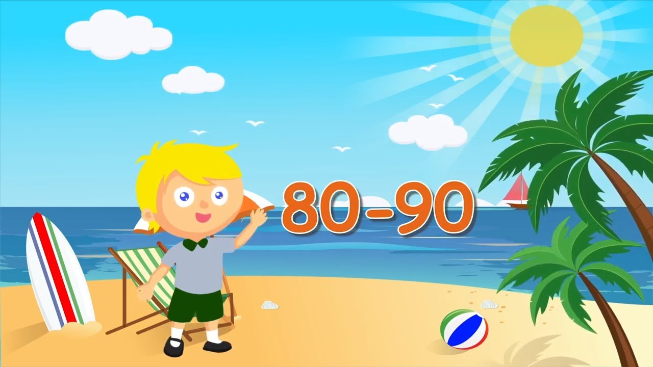 Learn how to count from 80 to 90 with Sam - YouTube