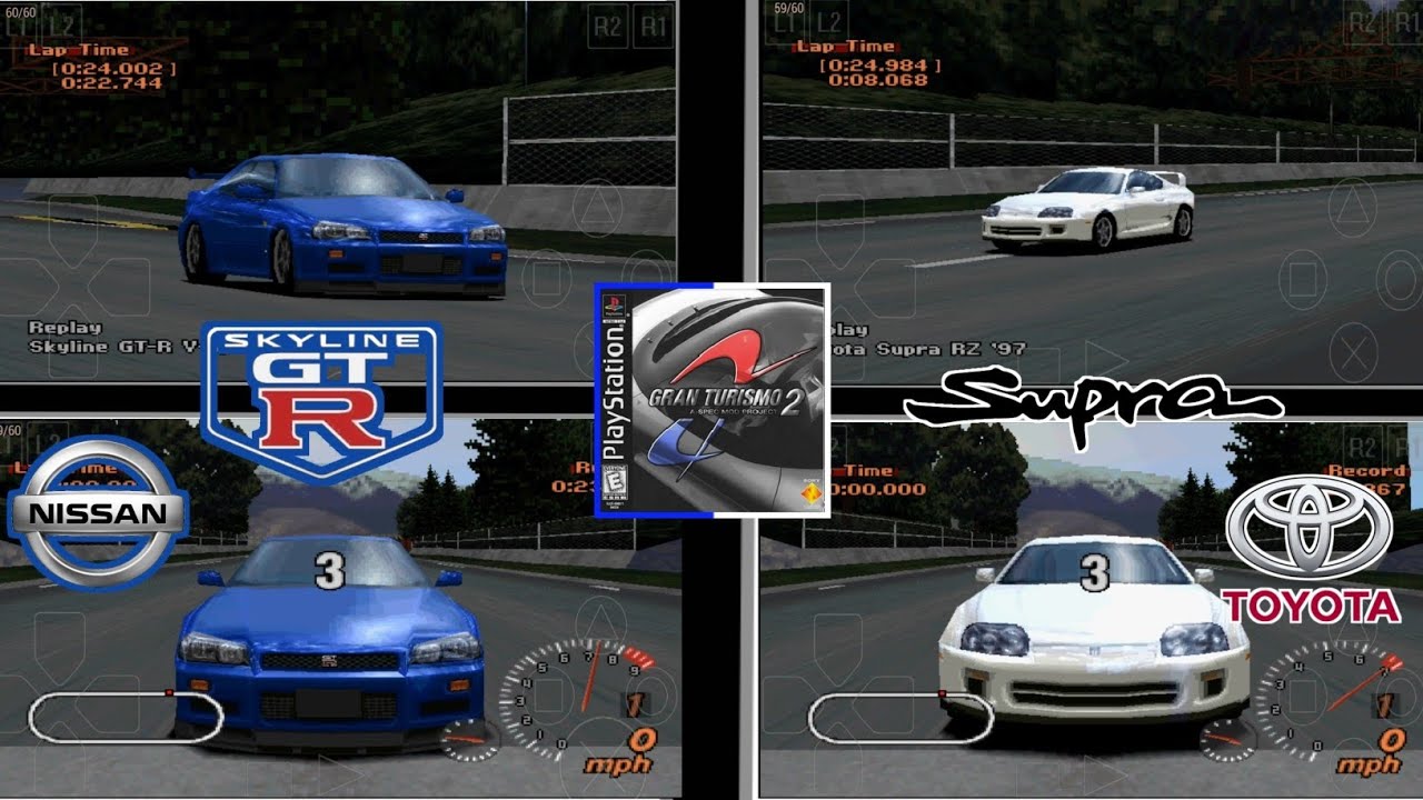 EPSXE GRAN TURISMO 2 A-SPEC MOD:REPLAY NISSAN SKYLINE GTR/TOYOTA SUPRA ...