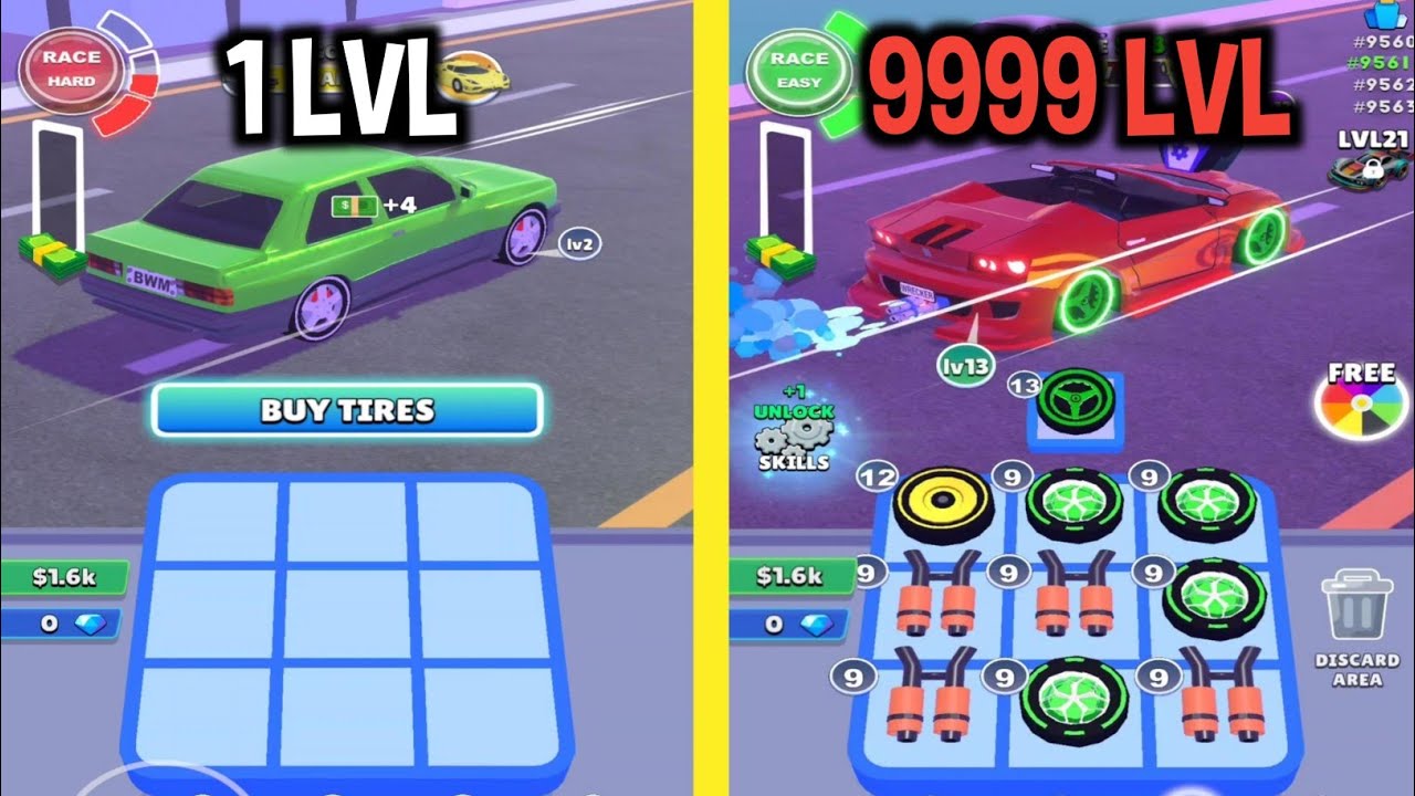 MAX LEVEL in Merge Race SuperCar Game - YouTube