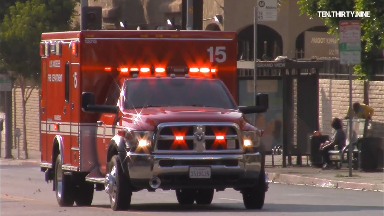 LAFD RESCUE AMBULANCE 15 TRANSPORTING - YouTube