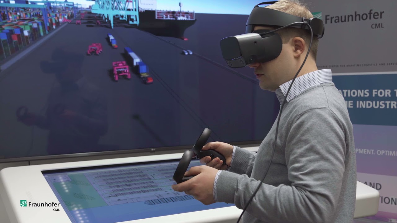Fraunhofer CML: Simulation and VR for the digital Harbour - YouTube