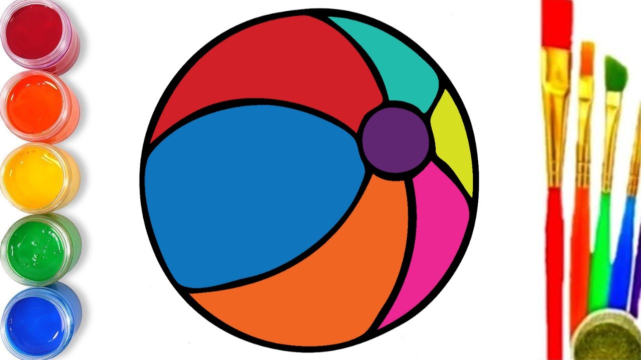 How to draw and color a ball - YouTube