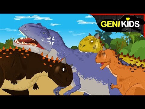 Carnotaurus vs. Giganotosaurus in the Cretaceous Period | Dinosaur World ★ GeniAdveture