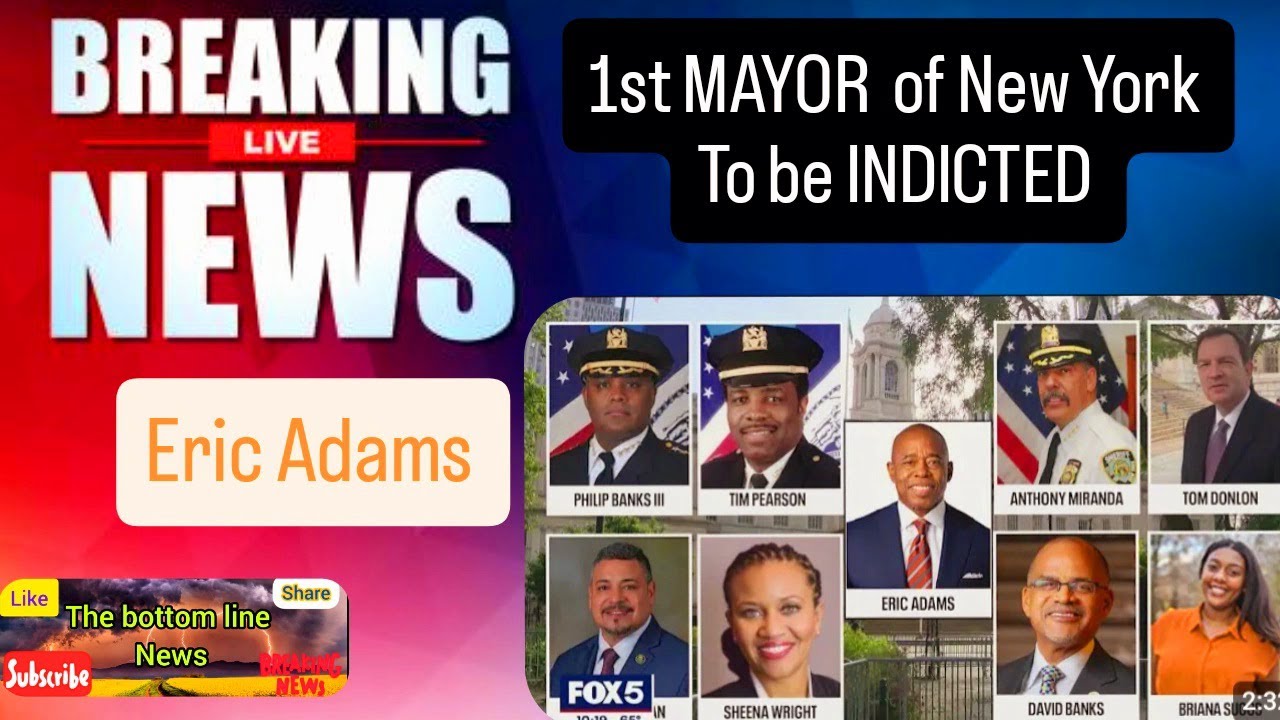 NYC Mayor Adams Indicted the 1st Newyork Mayor to be Indicted - YouTube
