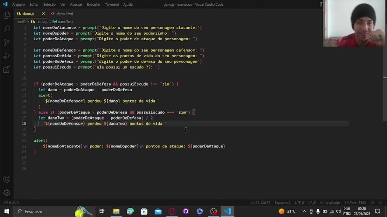 Terminando desafio de logica de programação / Exércicio #3 - YouTube