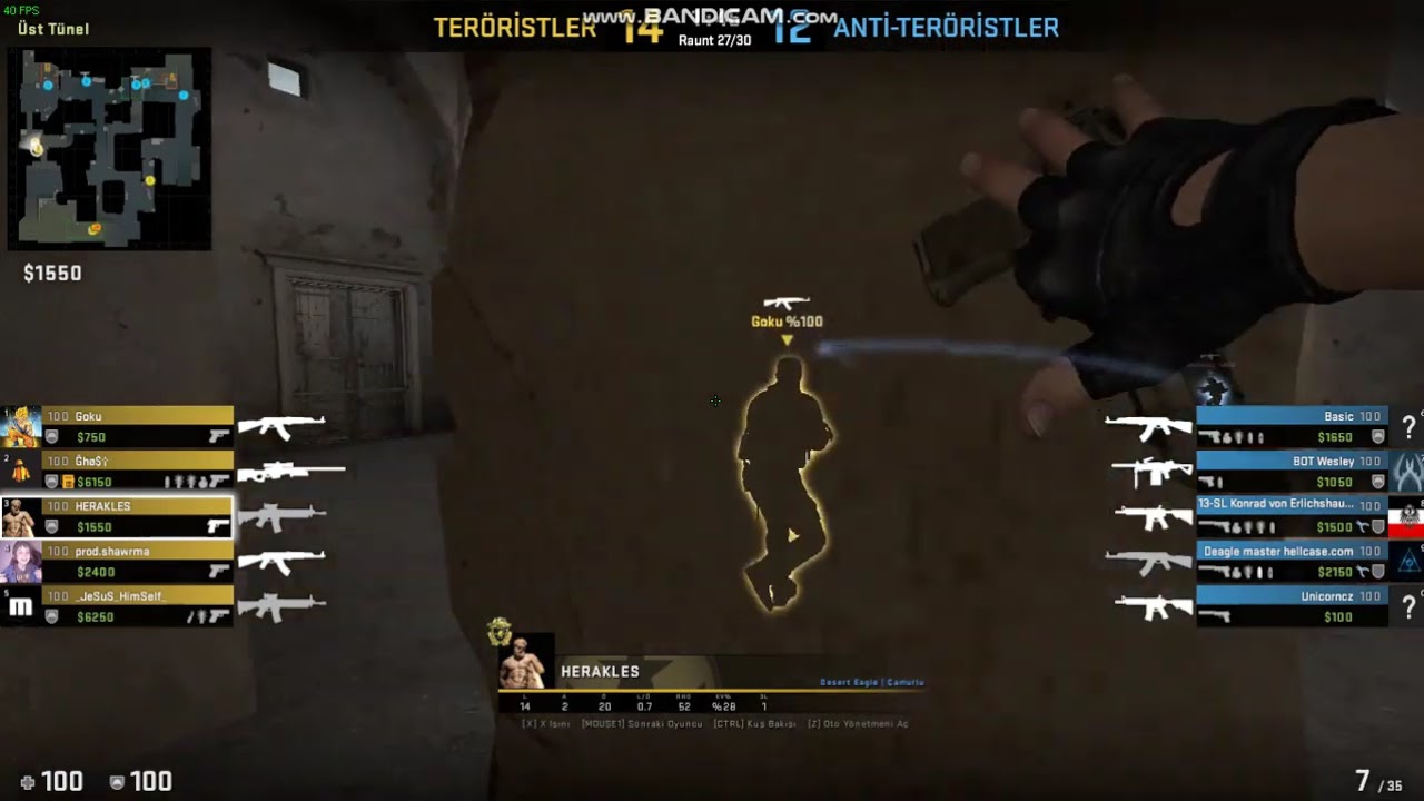 UNBELİEVABLE DEAGLE ONE TAP CS GO - YouTube