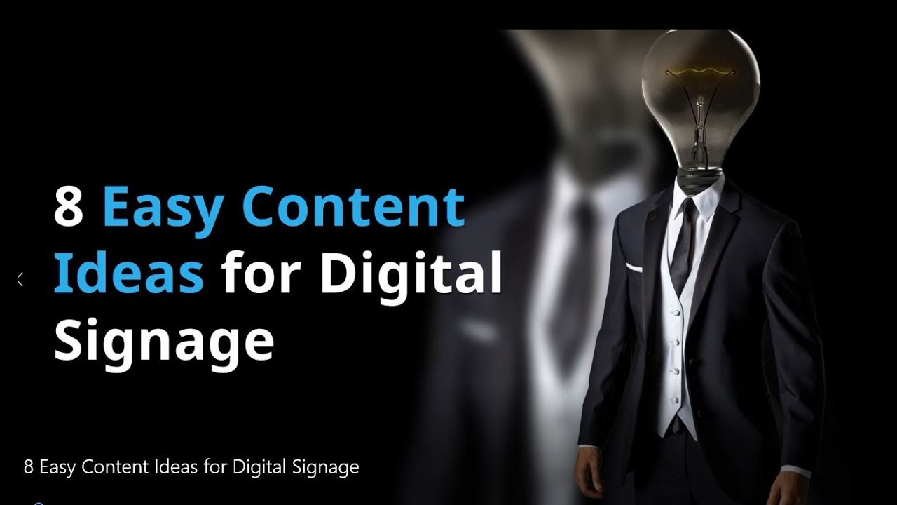 8 Easy Content Ideas for Digital Signage - YouTube