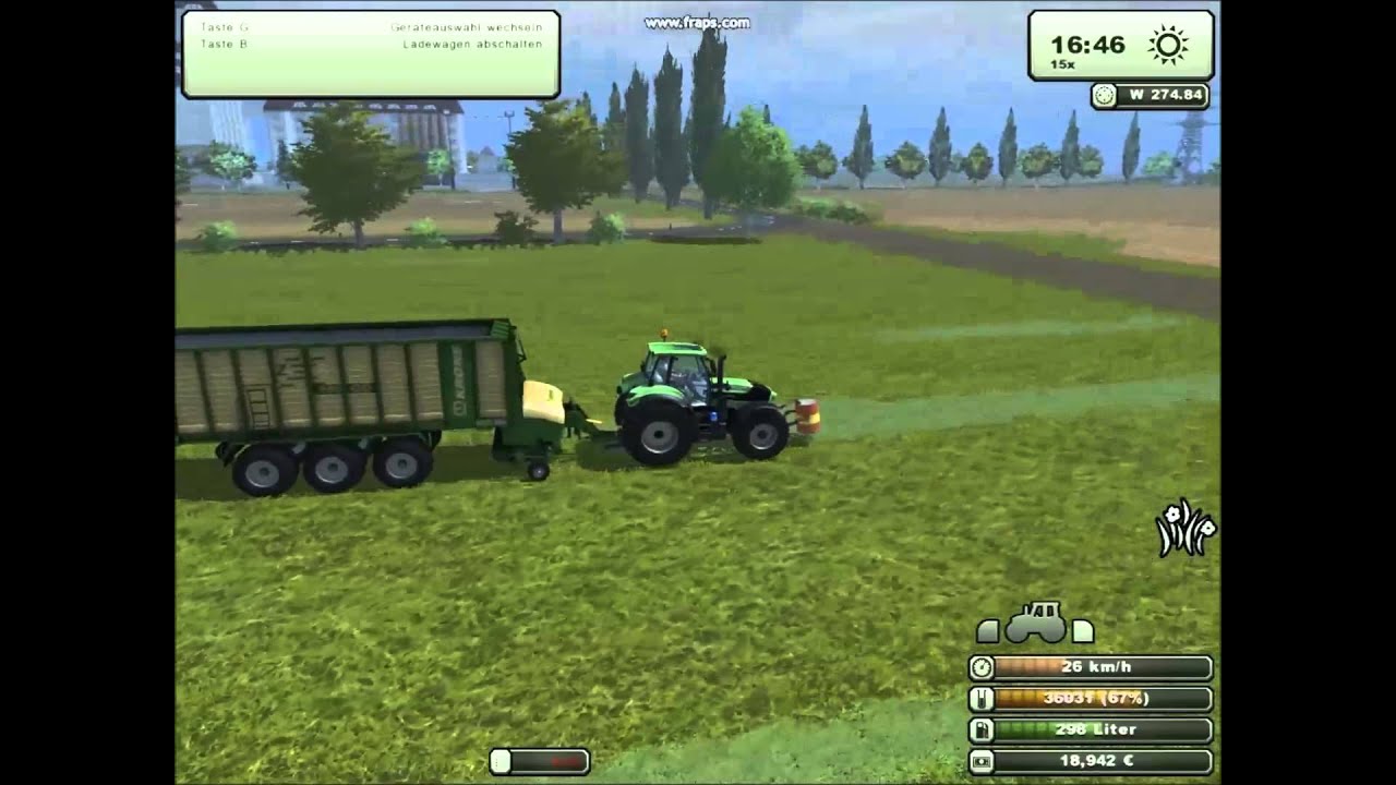 Landwirtschafts Farming Simulator 2013 Gras Silage Fahren LS2013 - YouTube