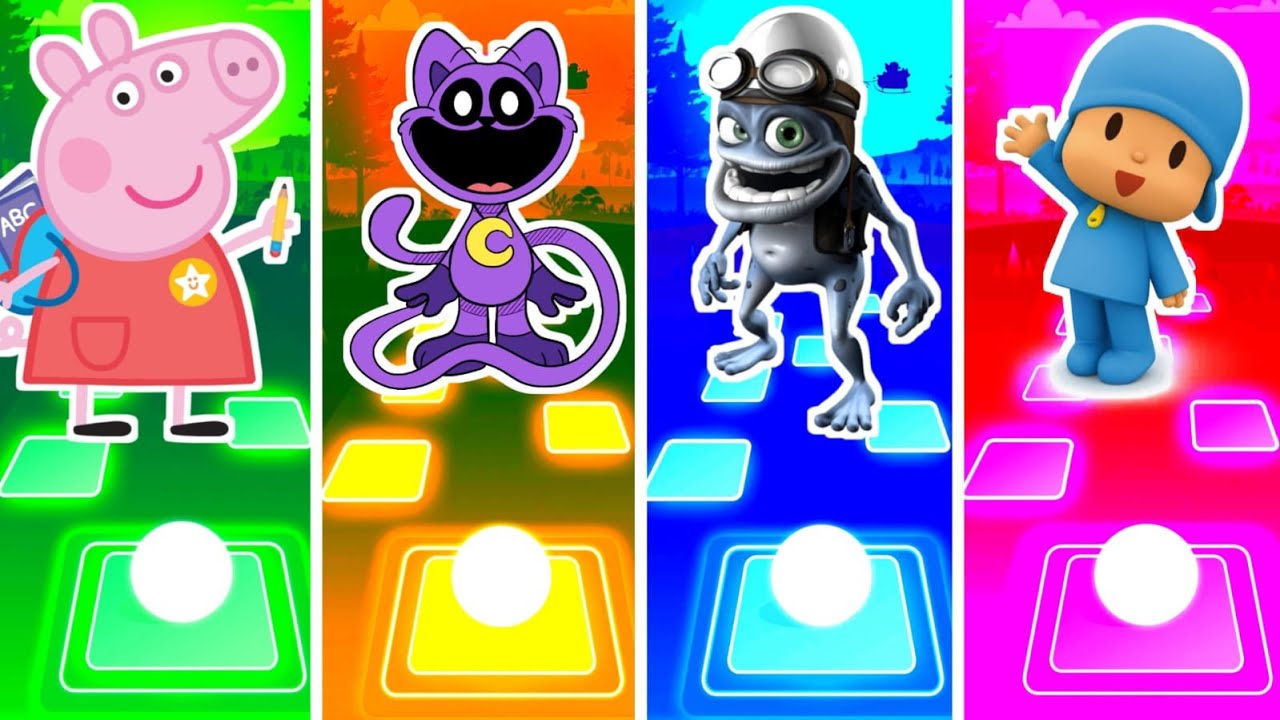 Pappa pig 🆚 smile 🆚 crezy frog 🆚 Pocoyo ♦ Who is best? - YouTube