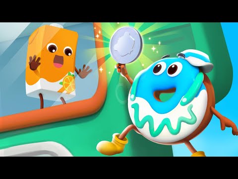 Yummy Foods Family Ep 7 - Rescue Orange Juice from the Vending Machine | BabyBus TV - Kids Cartoon