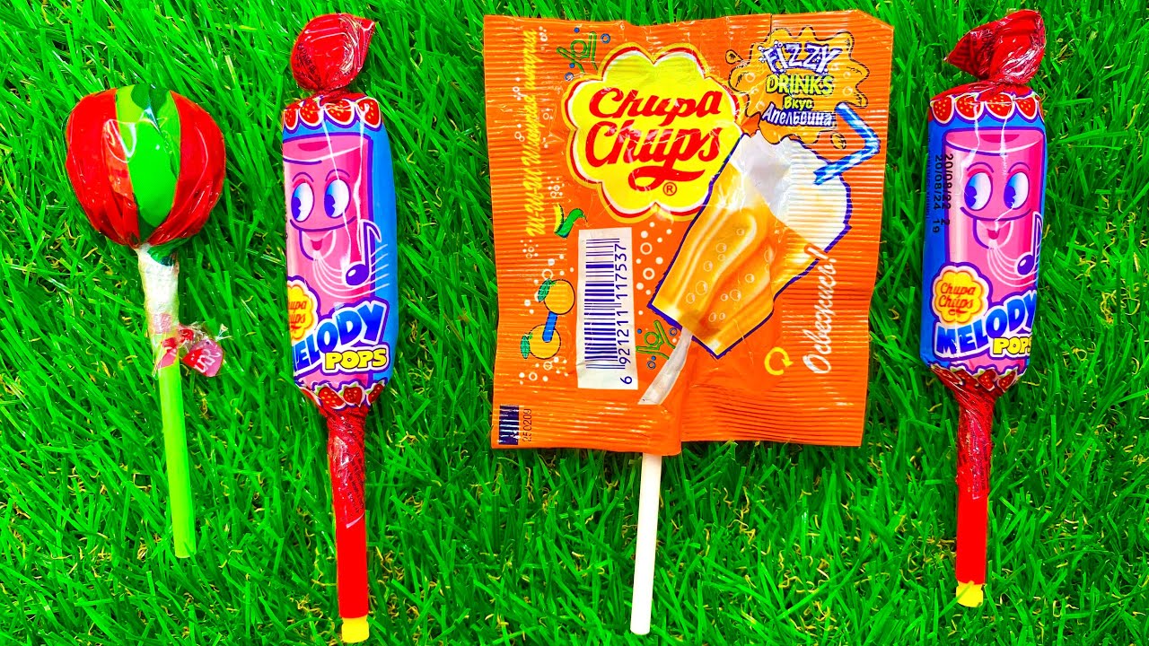 Satisfying Video | Unpacking Four Color Chupa Chups Lollipops - Amazing ...