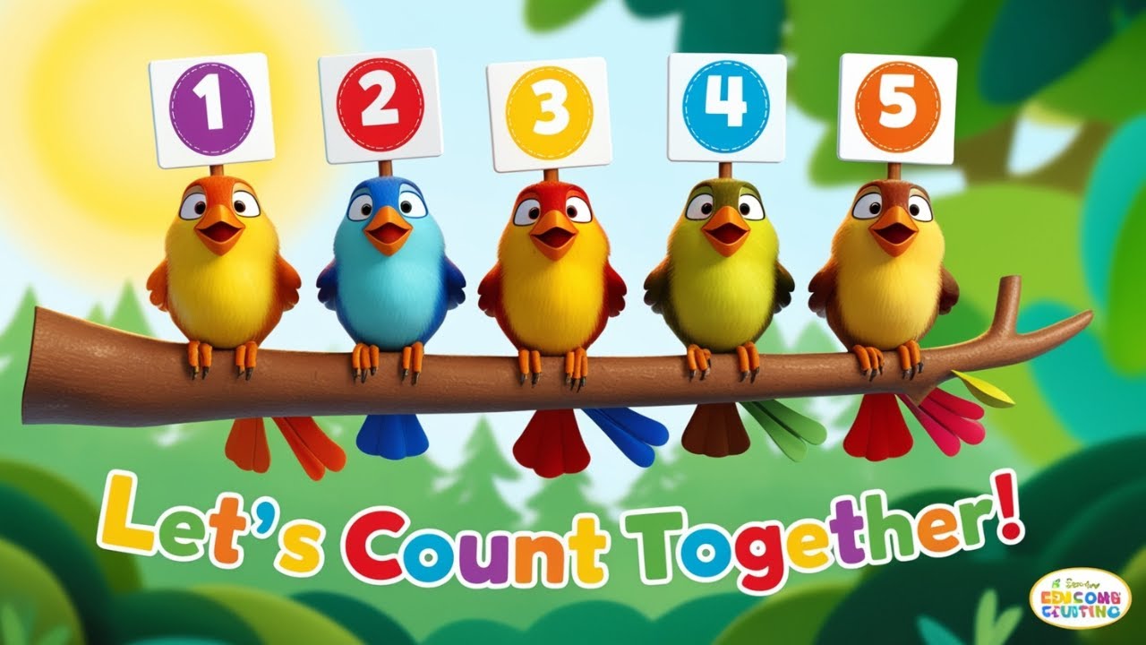 "Fly and Count with Birds! 1 to 5 Counting Song for Kids"Song For ...