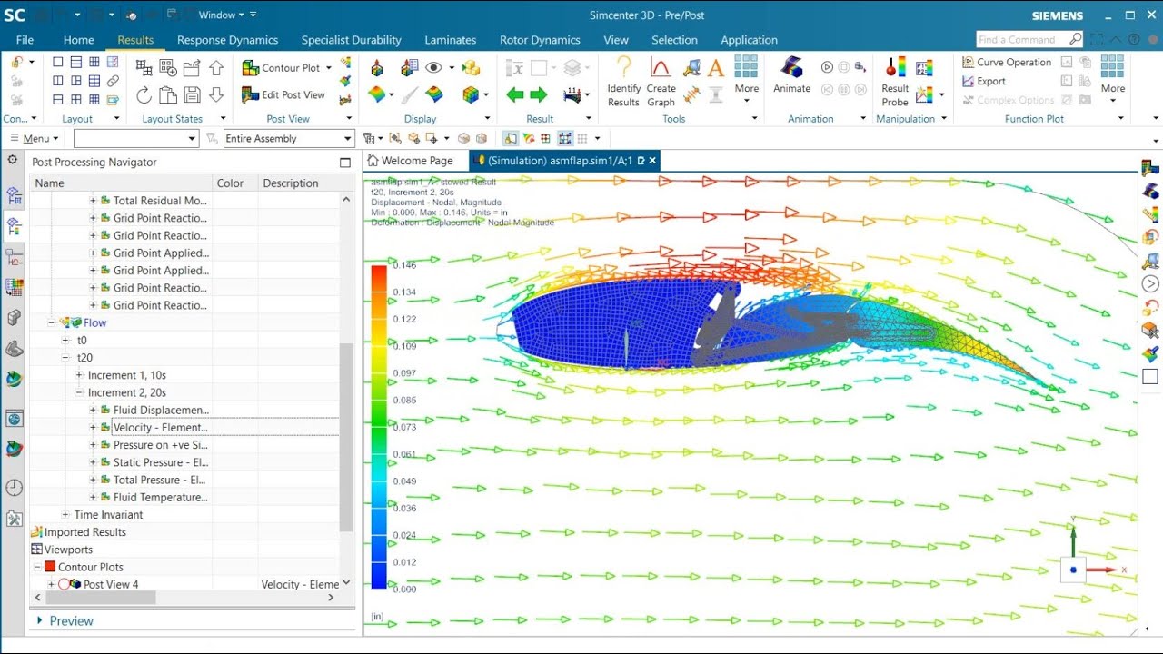 Simcenter 3D Multiphysics Coupled Fluid Structure Interaction Demonstration of a Wing Flap ...