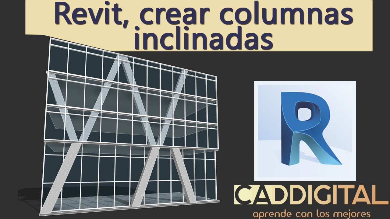 Revit, crear columnas inclinadas - YouTube