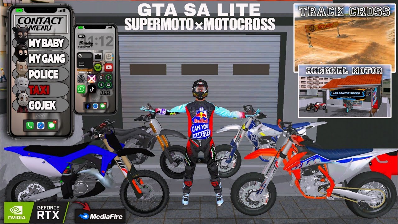RILIS🔥GTA SA LITE FULL MOD SUPERMOTO DAN MOTOCROSS TERBARU V9 DI ...
