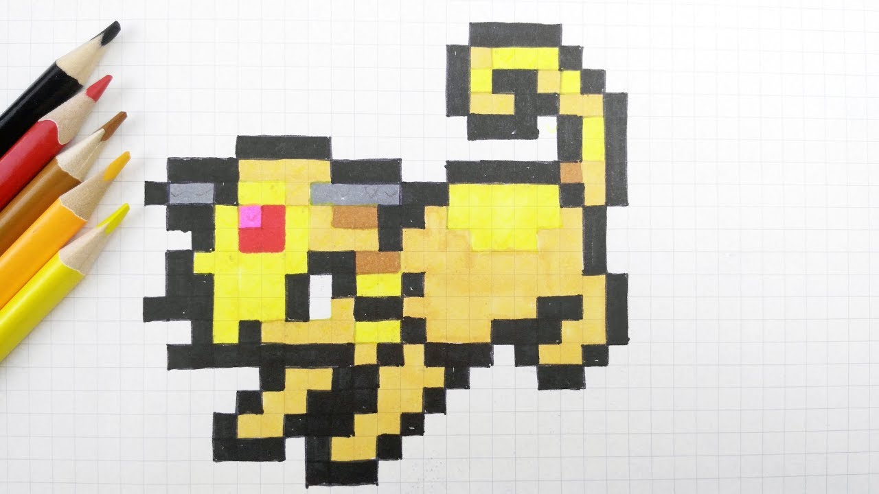 How To Draw Persian Pokemon Pixel Art - YouTube