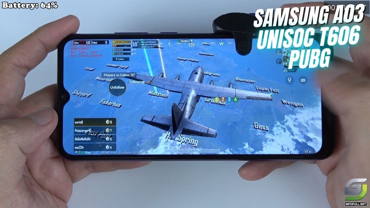 Samsung Galaxy A03 test game PUBG Mobile - YouTube