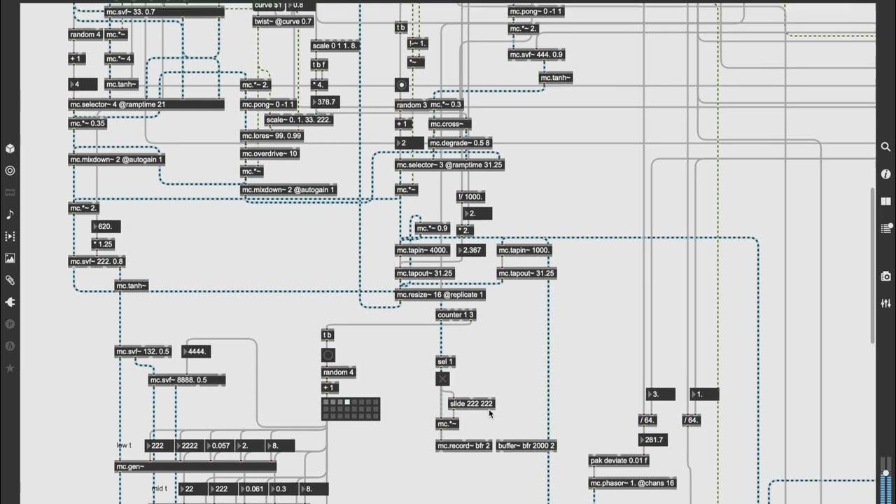 ZeroPoint Zero - ptp14(abstract, glitch, minimal max/msp patch) - YouTube