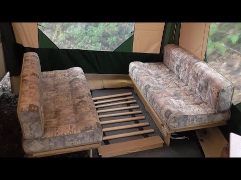 Caravan bench seats and cushions . - YouTube