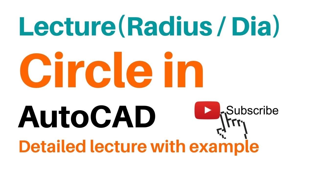 Circle in autocad command | draw circle in autocad | Circle by radious ...