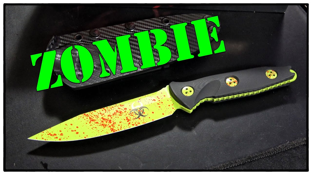 Microtech Socom Alpha Zombie Tech Single Edge Black G10 Fixed Blade 113 ...