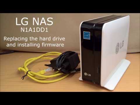 LG NAS N1A1DD1 Replacing the hard drive and installing firmware - YouTube