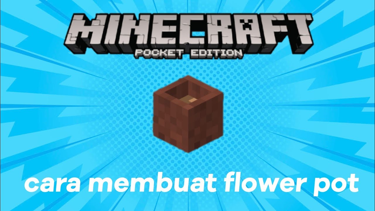 cara membuat pot bunga di minecraft - YouTube