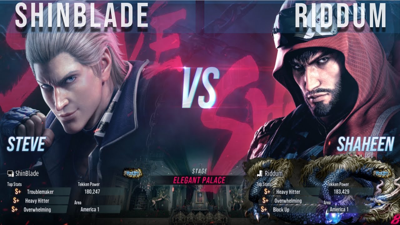 Tekken 8 SHINBLADE (Steve) VS RIDDUM (Shaheen) | High Level Gameplay ...