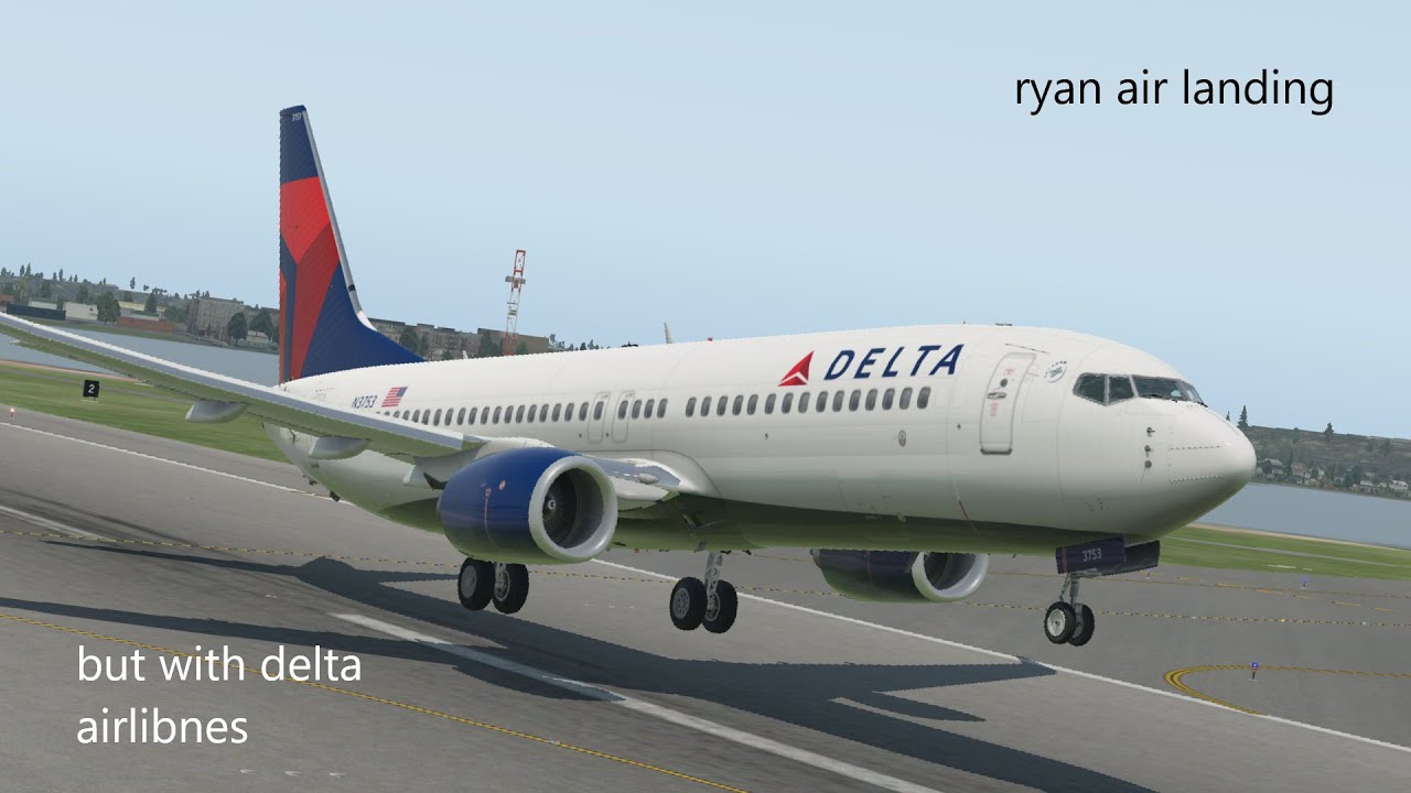 Delta Airlines with a ryan air landing #hardlandings - YouTube