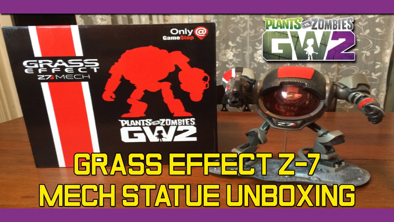 PvZ Garden Warfare 2: Grass Effect Z-7 Mech Statue Unboxing - YouTube