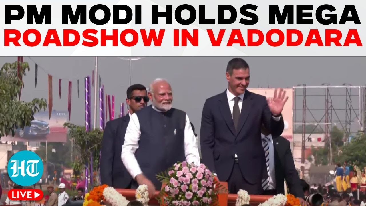 PM Modi LIVE | PM Modi Roadshow In Vadodara, Gujarat LIVE | PM Modi ...