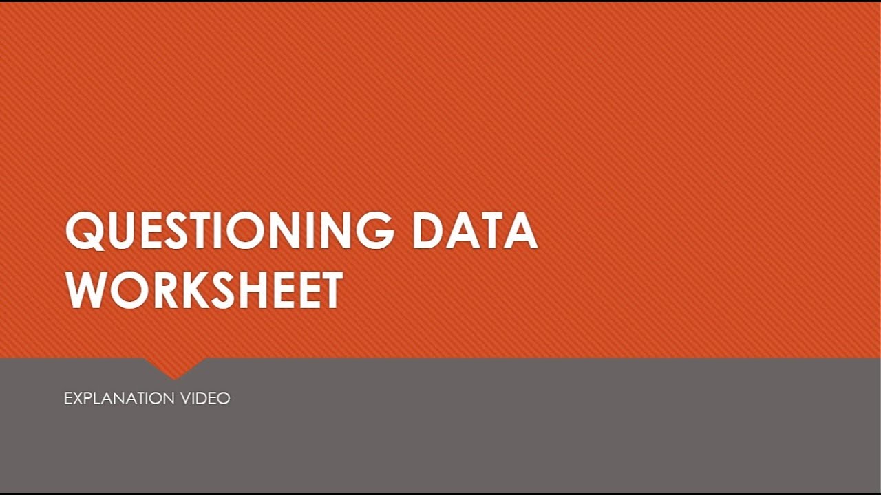 Explanation Video: Questioning Data - YouTube