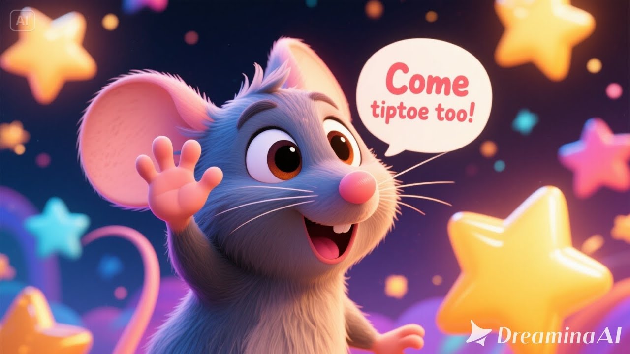 Tiptoe Tiptoe Like a Mouse | Fun Mouse Song for Kids | Quiet Movement ...
