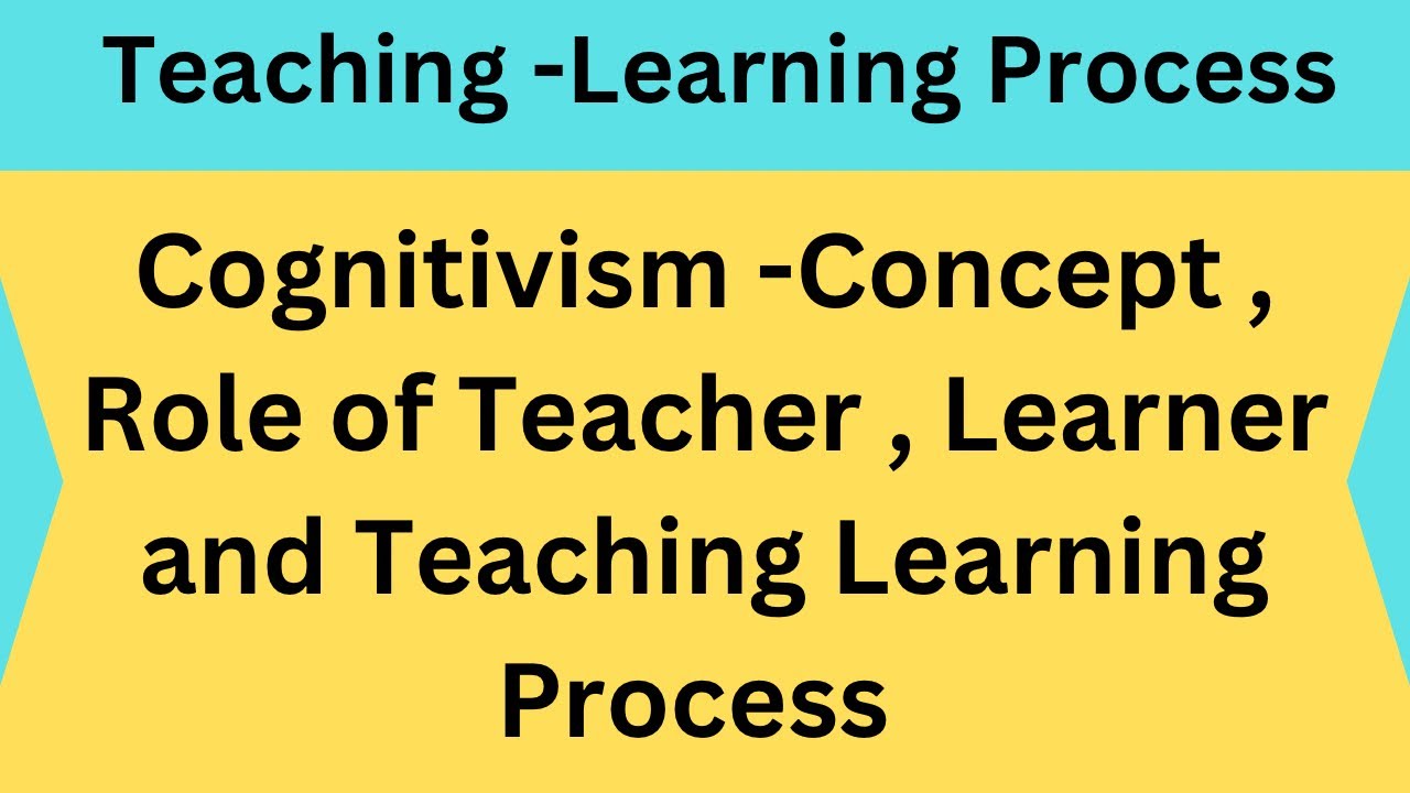 Cognitivism-Concept and Relation with Teacher and Learner - YouTube