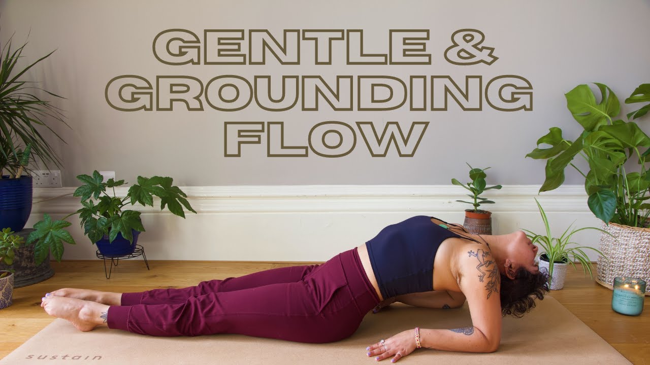 35 MIN GENTLE & GROUNDING FLOW | slow yoga class for beginners - YouTube