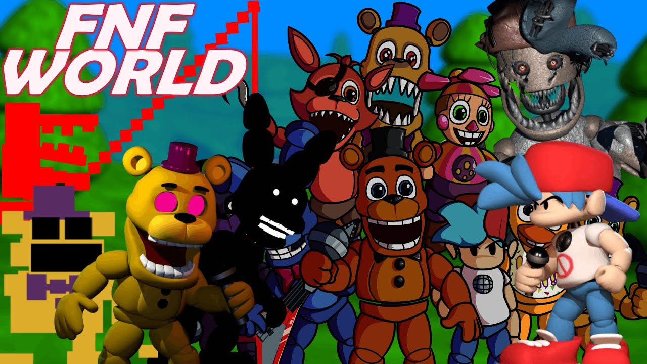 FNF: FNAF WORLD + All secret songs // + hints on how to unlock Friday ...